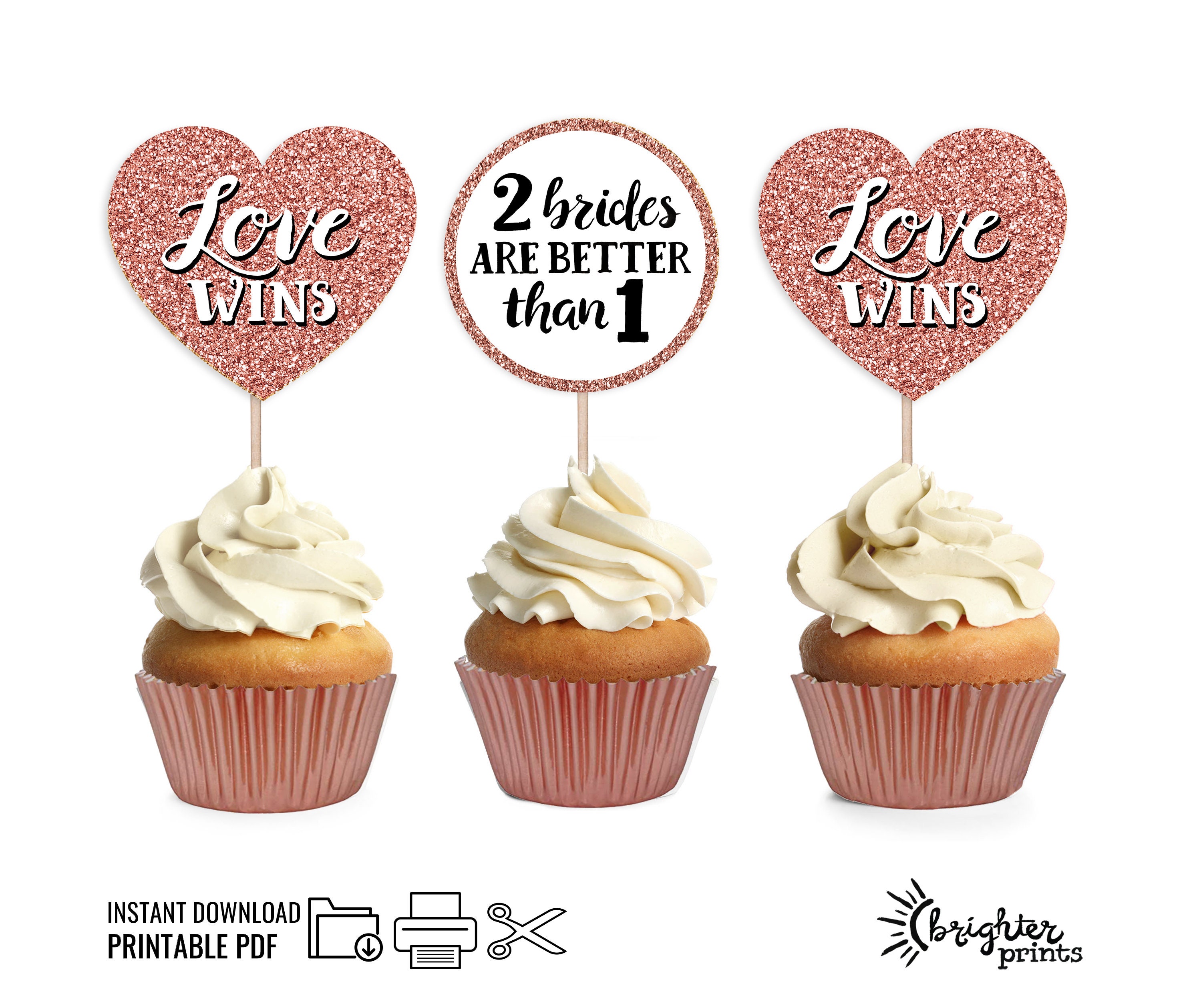 Printable Bachelorette Cupcake Toppers