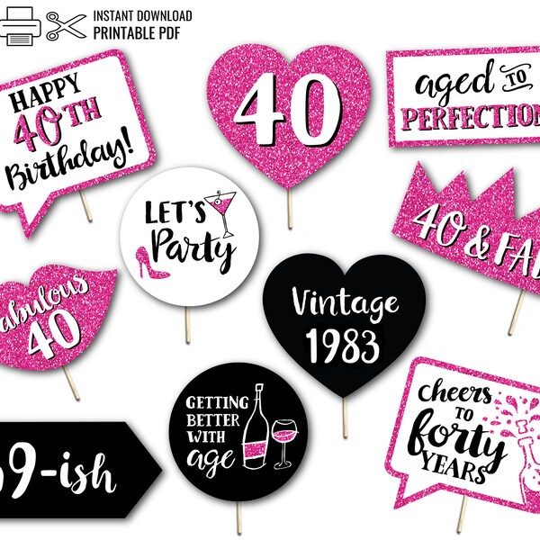 40th Invite Photo - Etsy