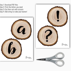 Printable Rustic Banner - Letters a to Z Lowercase Script Alphabet ...