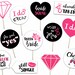 Bachelorette Party Printable Photo Booth Props - Hot Pink Black and ...