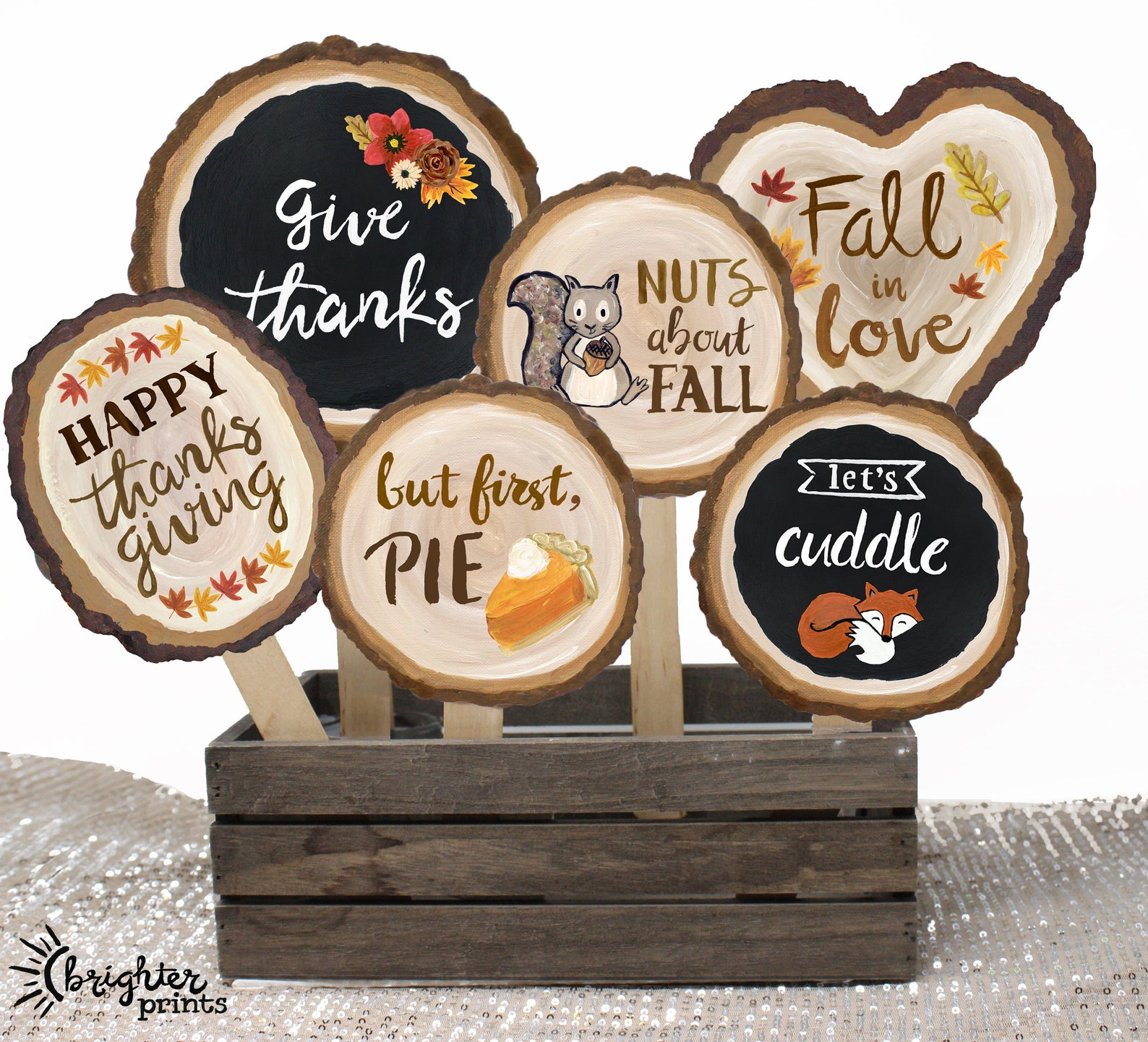 Fall Party Photo Booth Props 20 Printable Hand Painted Wood - Etsy