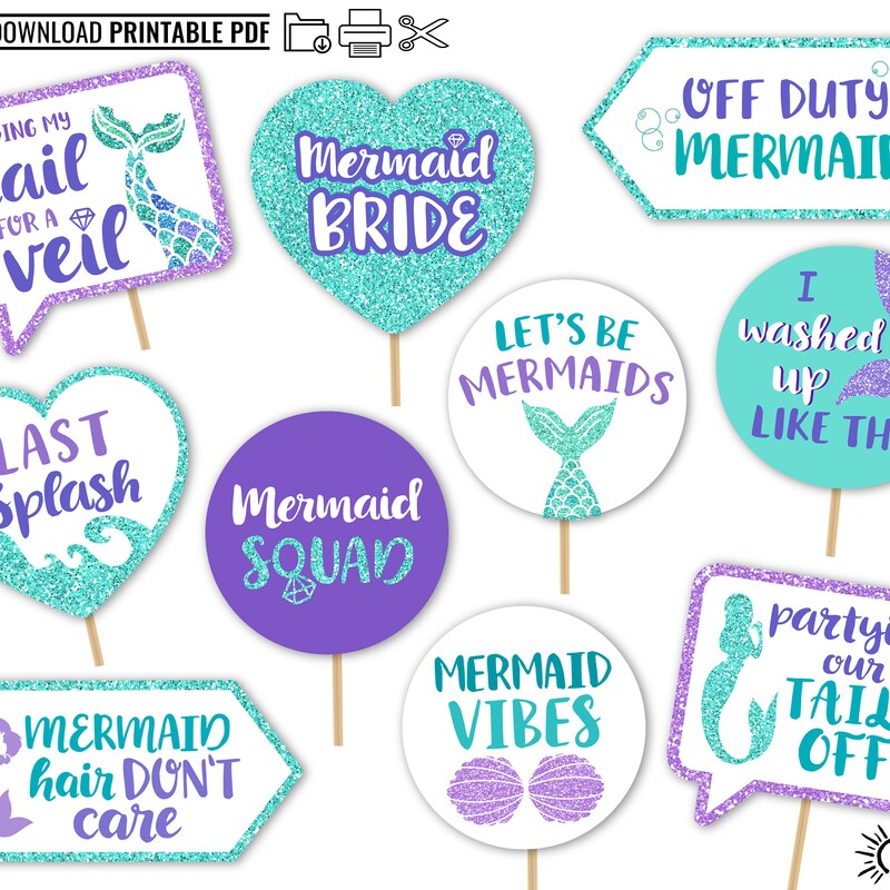 Mermaid Photo Booth Props - Etsy
