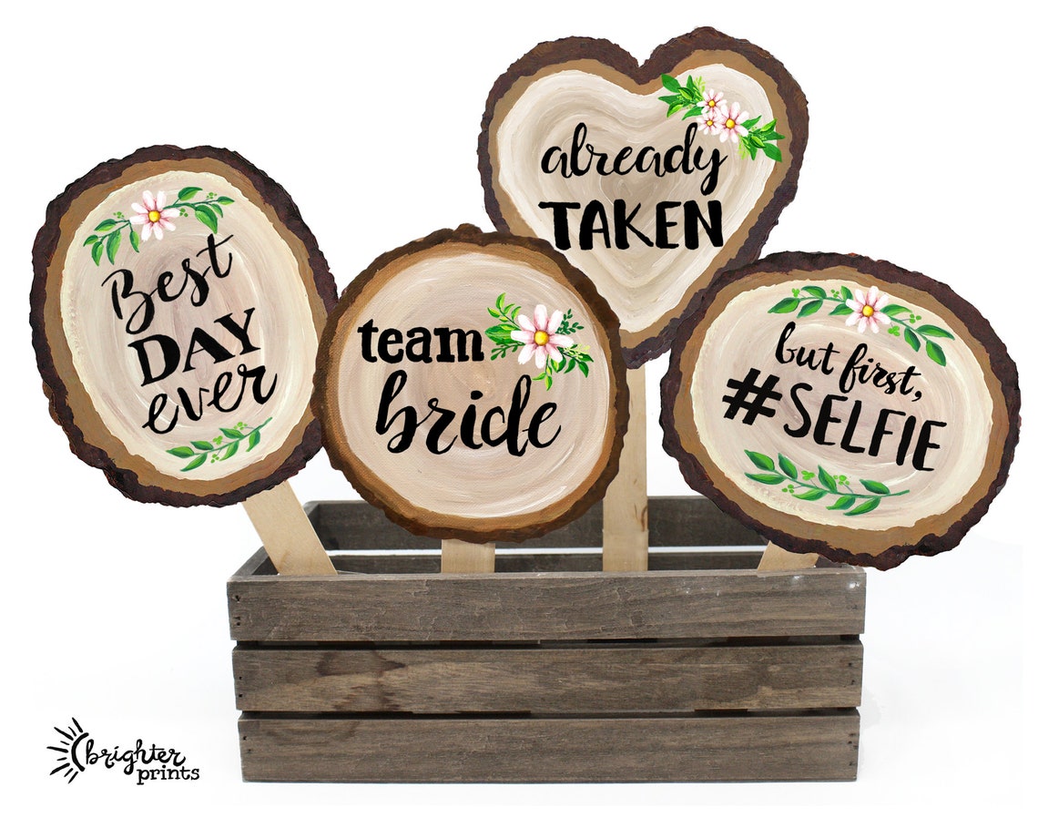 20 Printable Wedding Photo Booth Props Rustic Wedding Set - Etsy