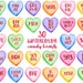 Candy Hearts PNG Mix & Match Digital Download Customizable Hand Painted ...