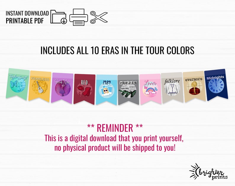 Printable Taylor Swift Eras Banners Set of 3 Digital - Etsy Singapore
