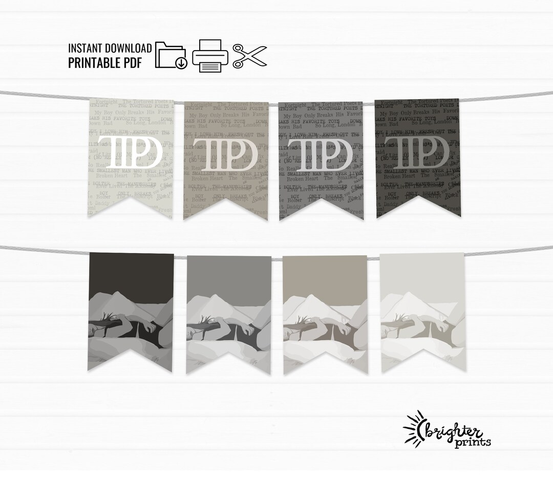 Printable Banner the Tortured Poets Department Party Decor Instant ...