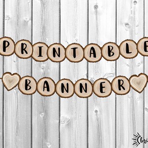 Printable Rustic Banner - Letters A to Z Hand Lettered Alphabet ...