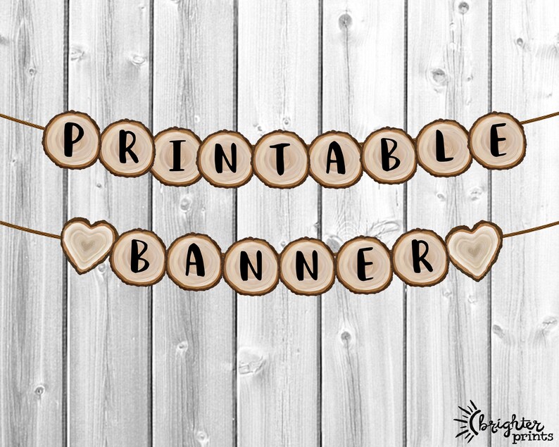 Printable Rustic Banner - Letters A to Z Hand Lettered Alphabet ...