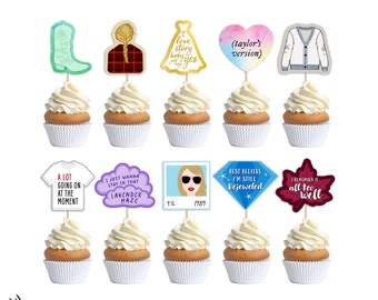 Taylor Swift / Swiftie / Lover Era Cake Cupcake Toppers / Party Decor ...