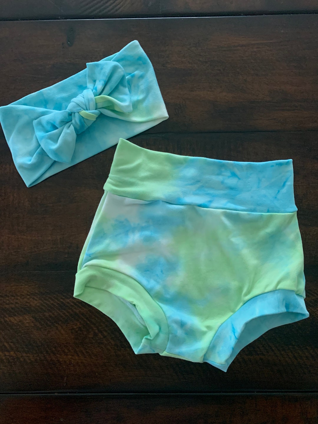 Groovy Baby High-waisted Bummies, Baby Girl, Tie-dye Bummies, Bloomers ...