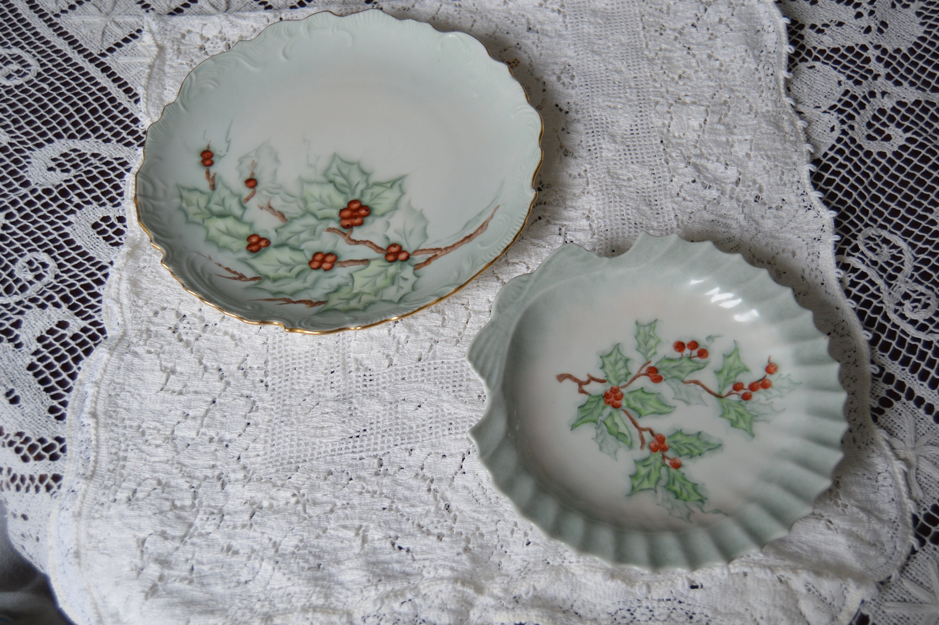 1950s Porcelain Mint Green Clam Shell Christmas Winter Dish | Etsy