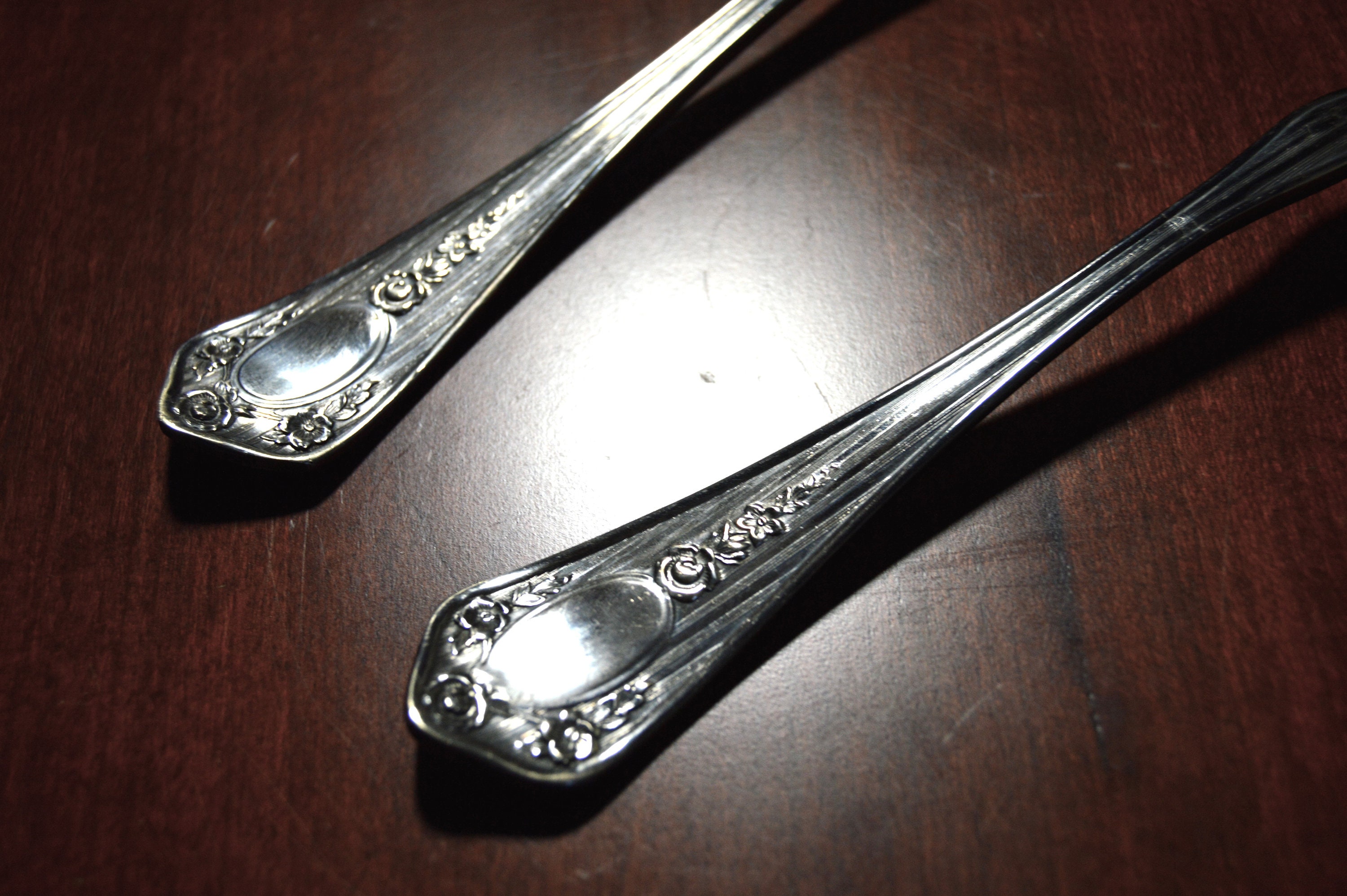 Vintage Alpaca Plateado Pesa Mexico Silverware Set, Large Serving Fork ...