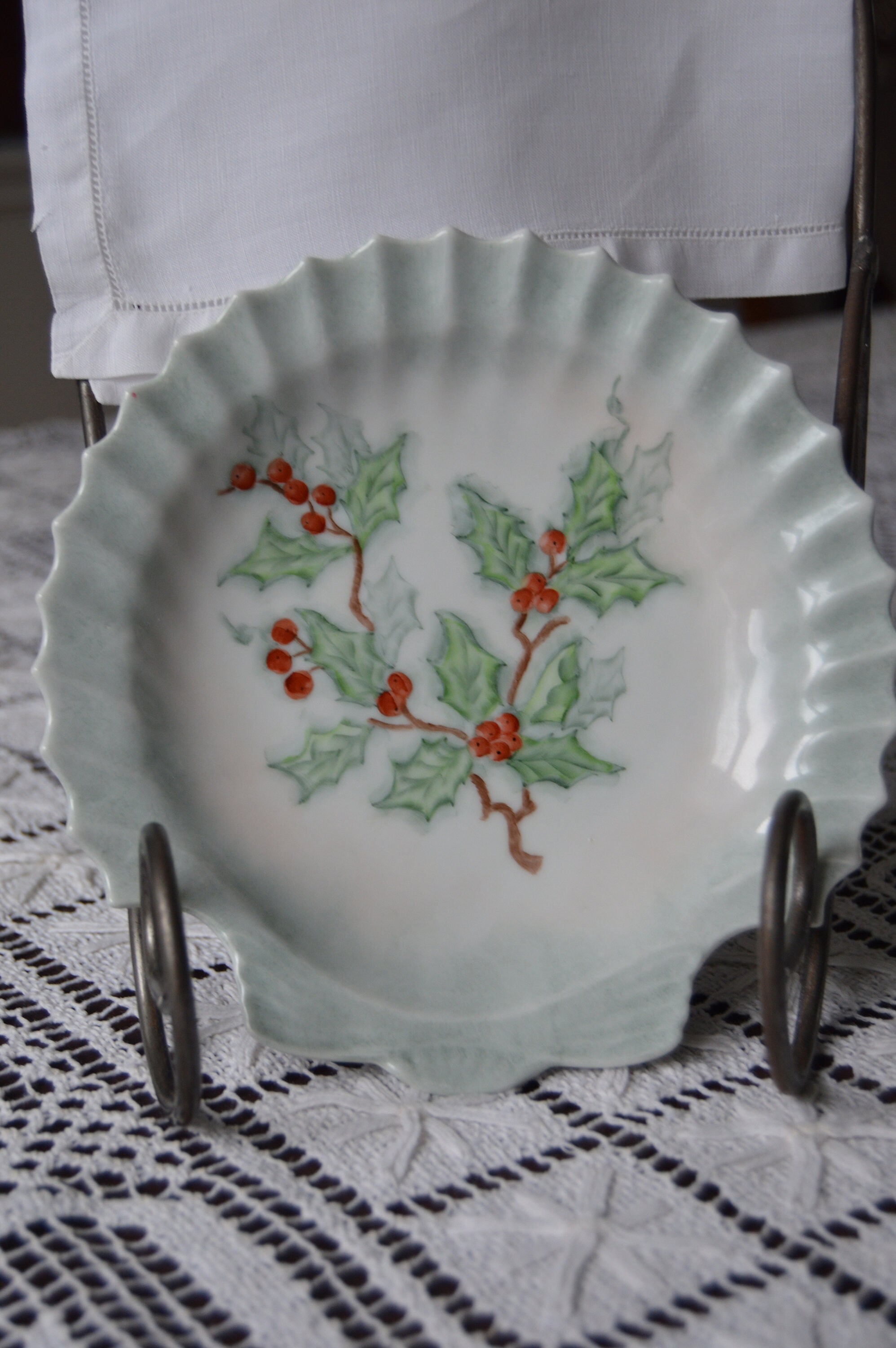 1950s Porcelain Mint Green Clam Shell Christmas Winter Dish | Etsy