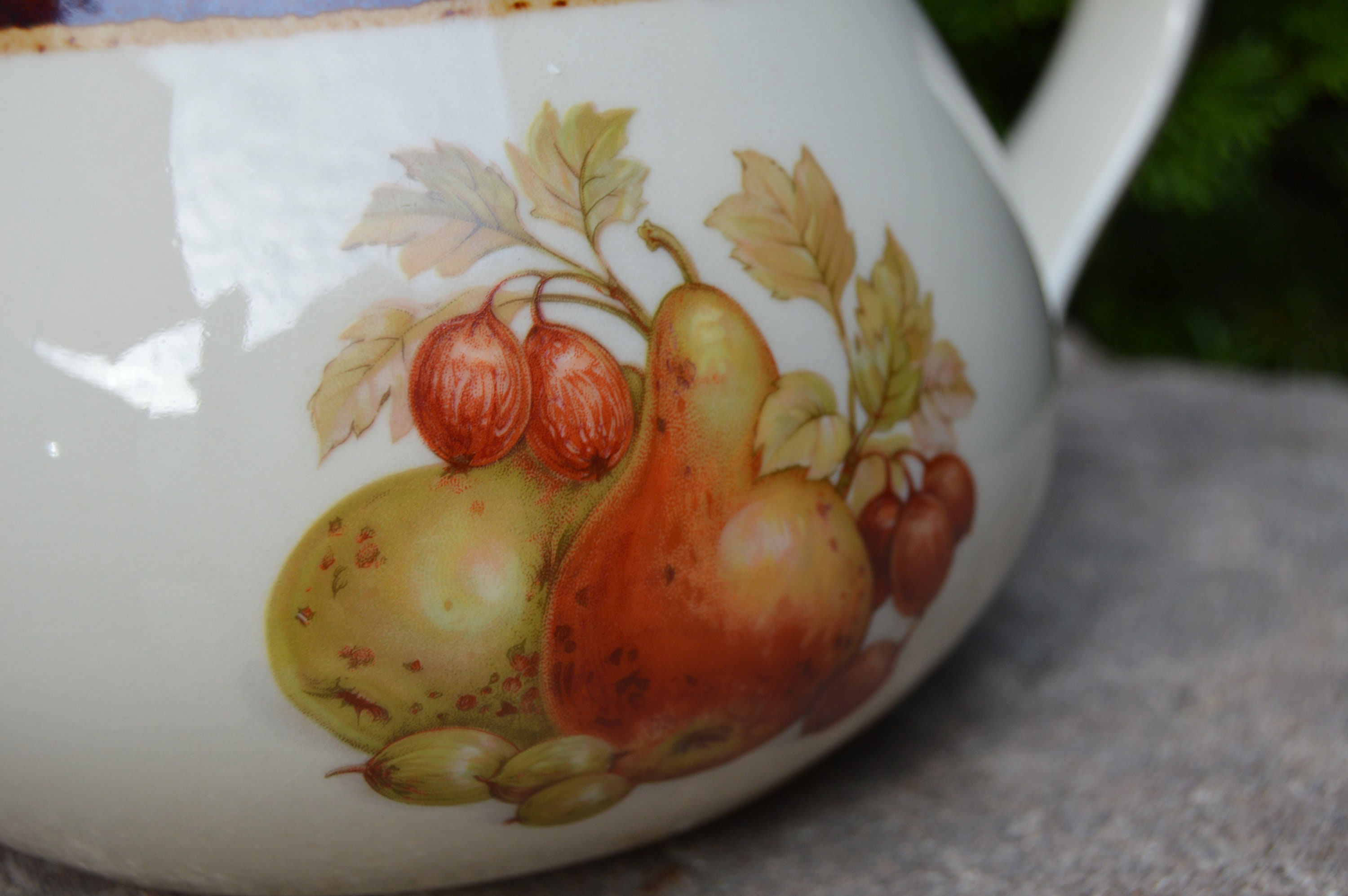 1970s Nelson Mccoy Fruit Festival Ceramic Pitcher 7515 Brown - Etsy