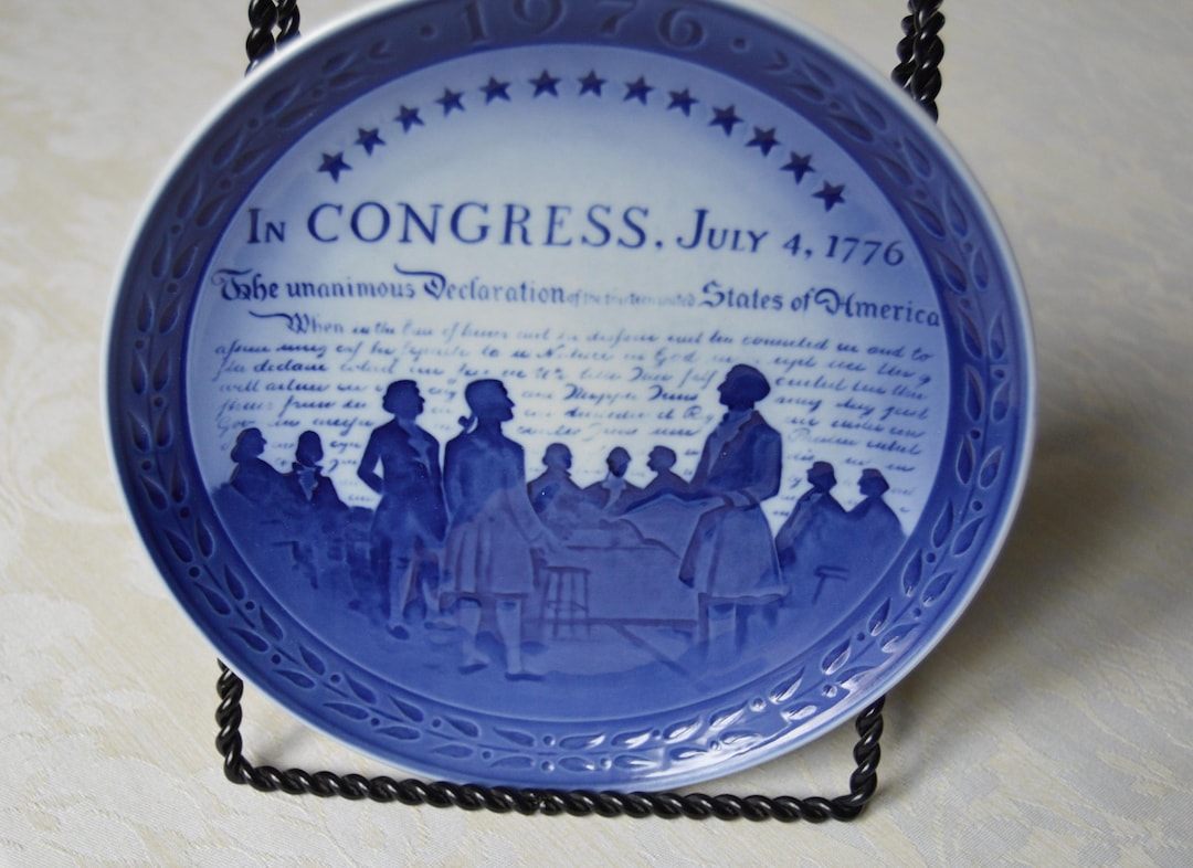 1976 Royal Copenhagen Bicentennial Plate: US Independence Porcelain - Etsy