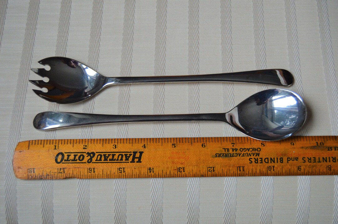 Vintage Raimond Italy Silverplate Salad Fork & Spoon Serving Set - Etsy
