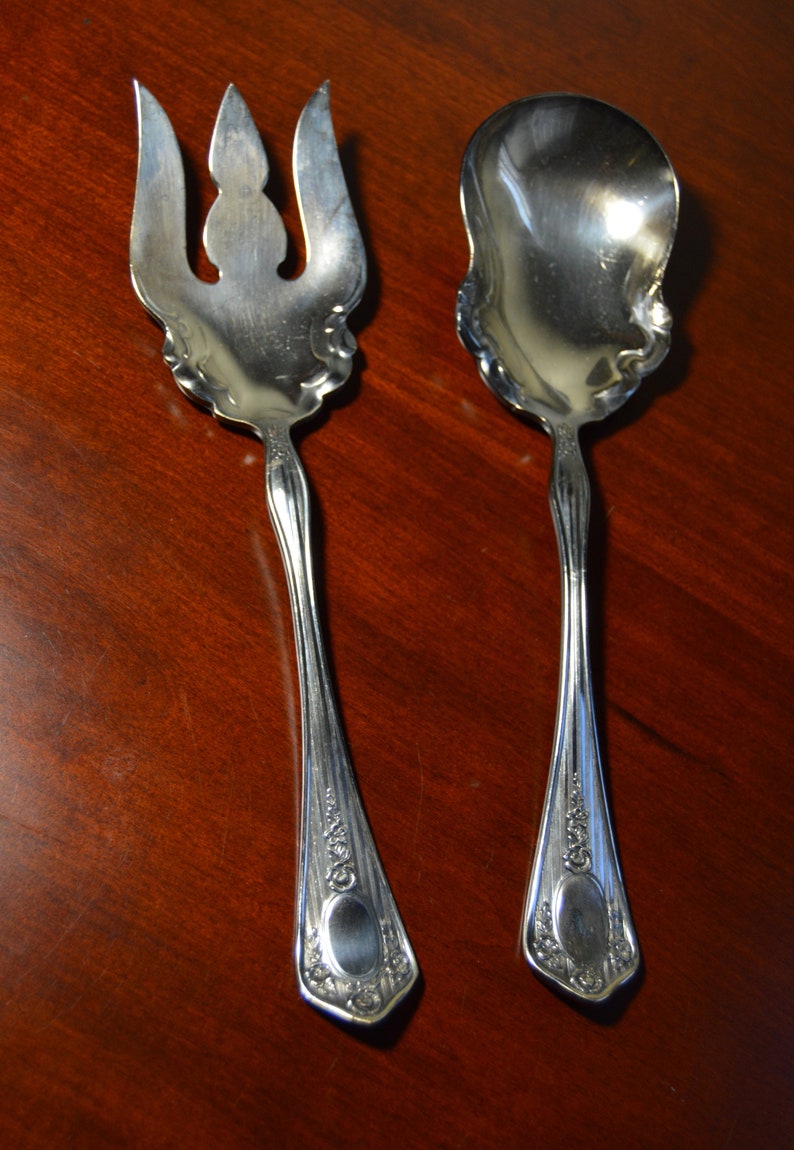 Vintage Alpaca Plateado Pesa Mexico Silverware Set, Large Serving Fork ...
