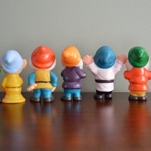 1960s Original Set of Seven Dwarfs, Rubber Squeaky Toys, All Marked ...