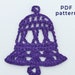 CROCHET PATTERN Bell Applique Christmas Tree Ornament - Etsy