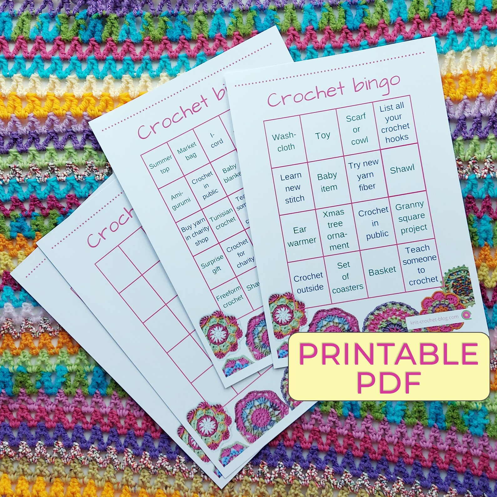 Crochet Bingo Printable Crochet Activity Instant Digital Download - Etsy