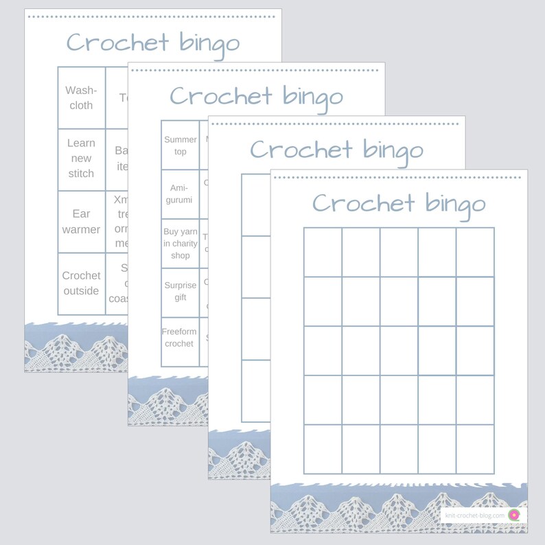 Crochet Bingo Printable | Crochet Activity Sheets | Instant Digital ...
