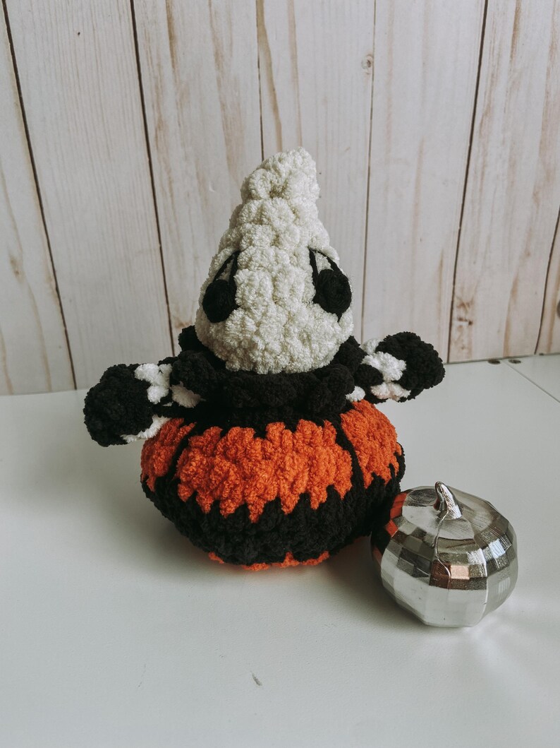 Crochet Pumpkin Ghost Plushie Pattern, Halloween Pals (PDF Pattern ...