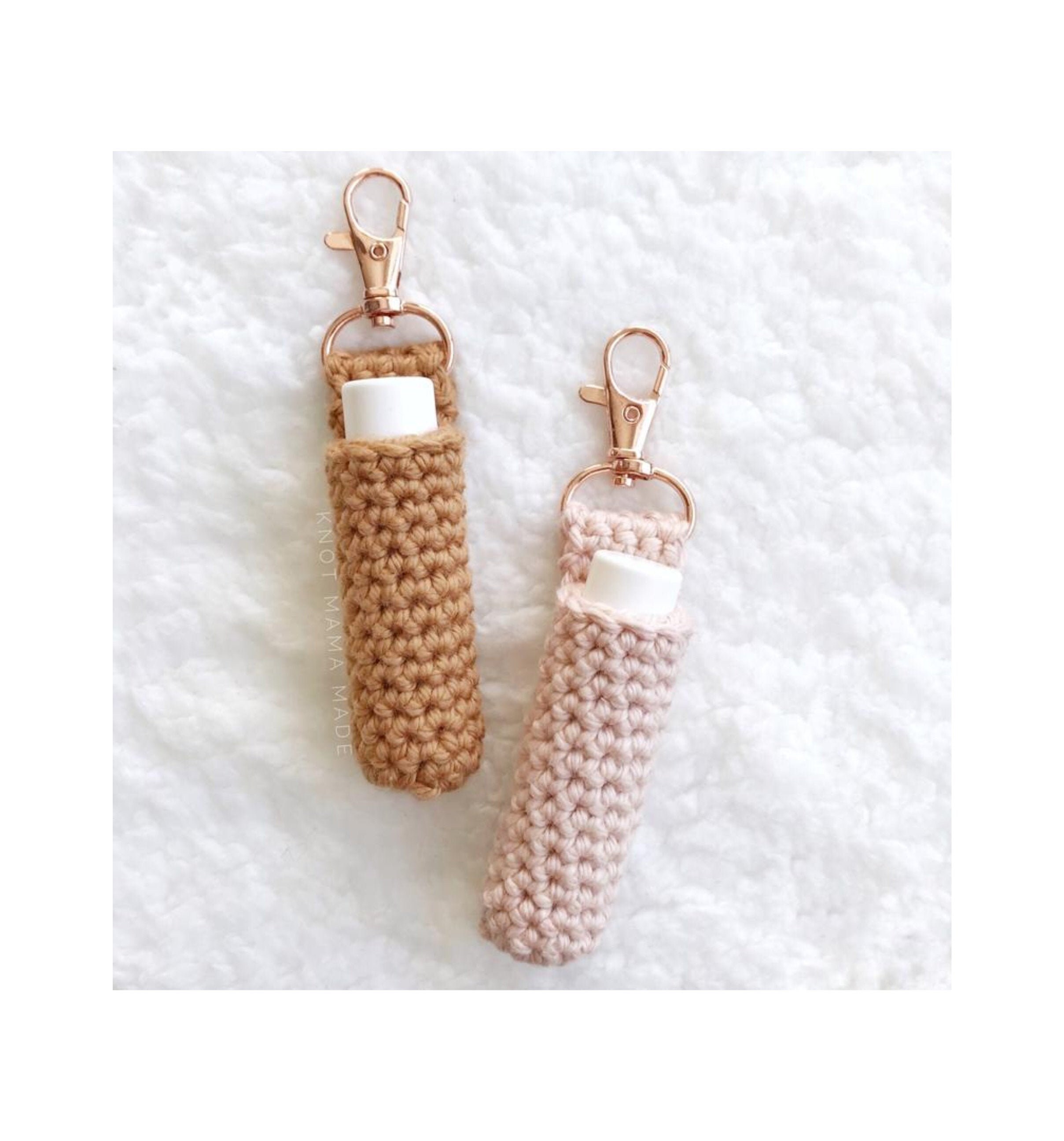 Lip Balm Holder Key Chain Chapstick Holder Boho Keychain - Etsy