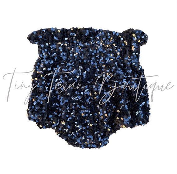 Baby Girl Black Glitter Sequin Bummies Bloomers Black Sequin | Etsy
