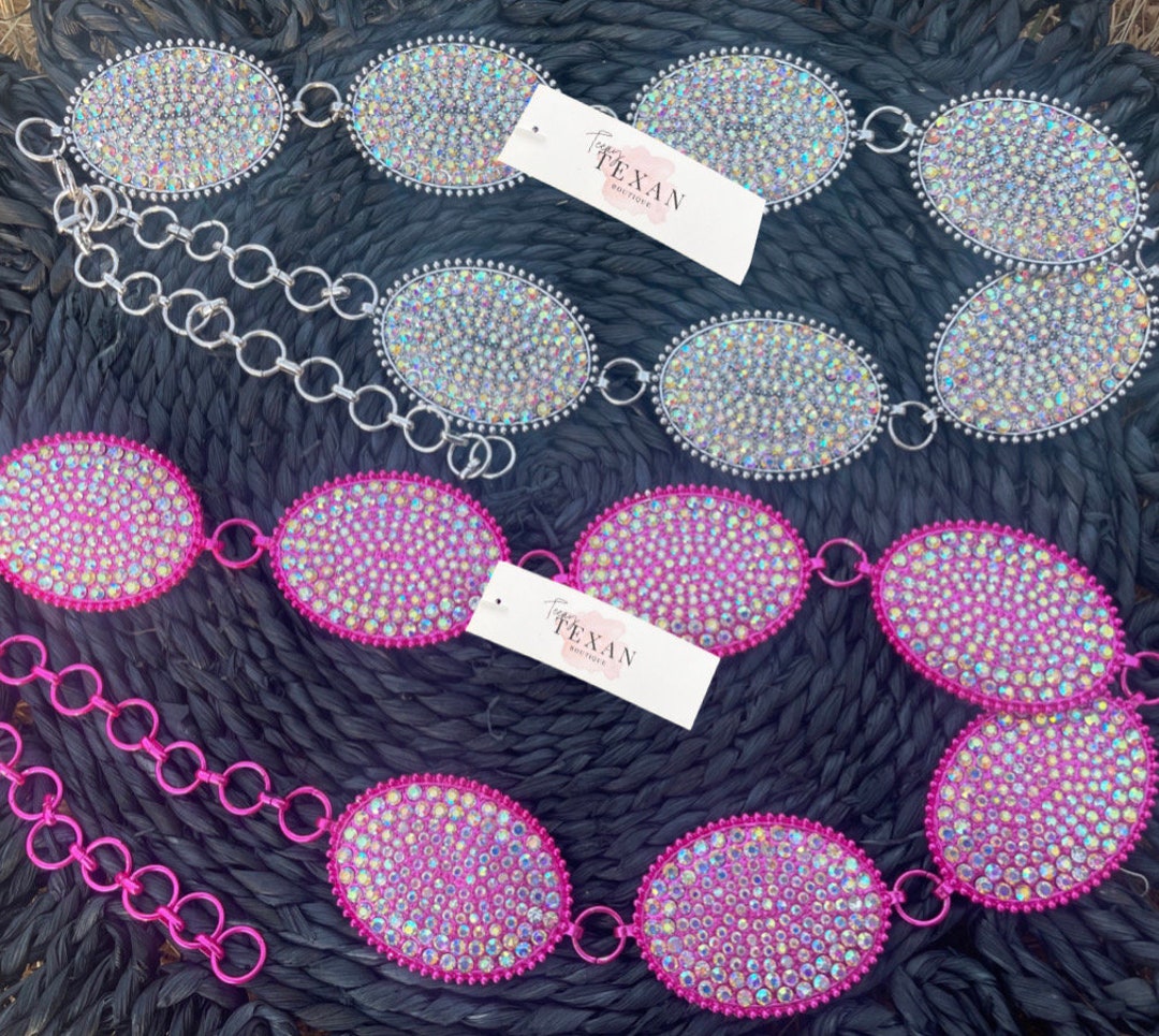 Baby/toddler Silver Rhinestone Jeweld Bling Belt, Barbie Hot Pink ...