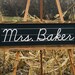 Custom Teacher Name Sign Chalkboard Font rustic Farmhouse Sign 7 Tall ...