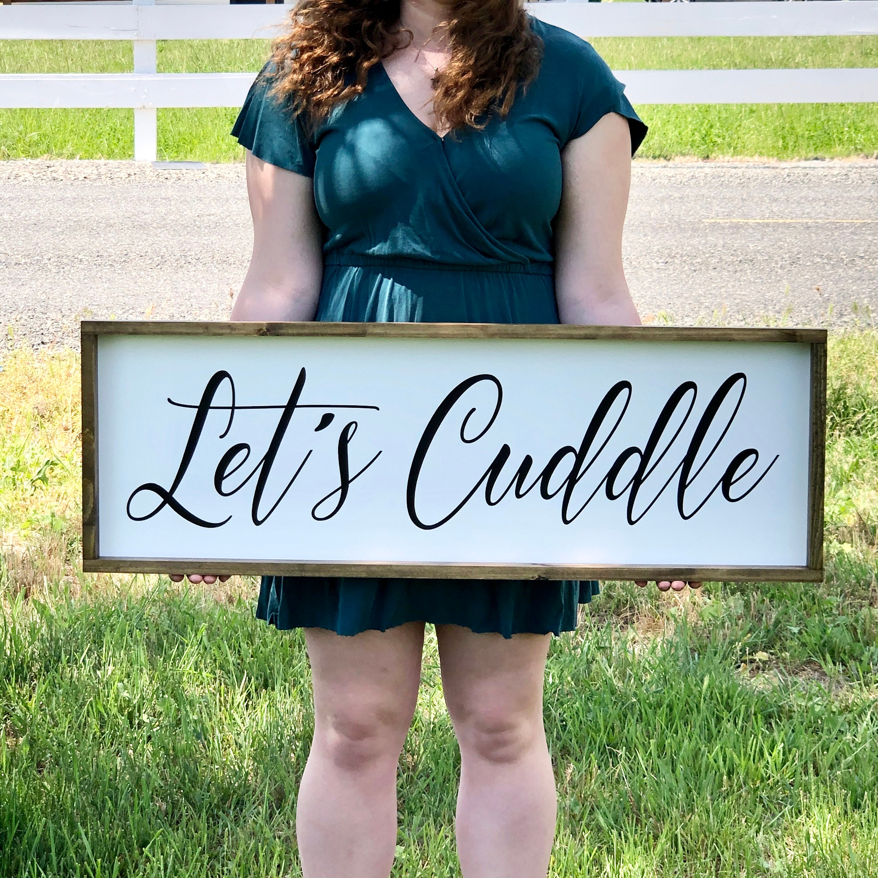 Let's Cuddle Sign Couple Gift Idea rustic Farmhouse Decor - Etsy