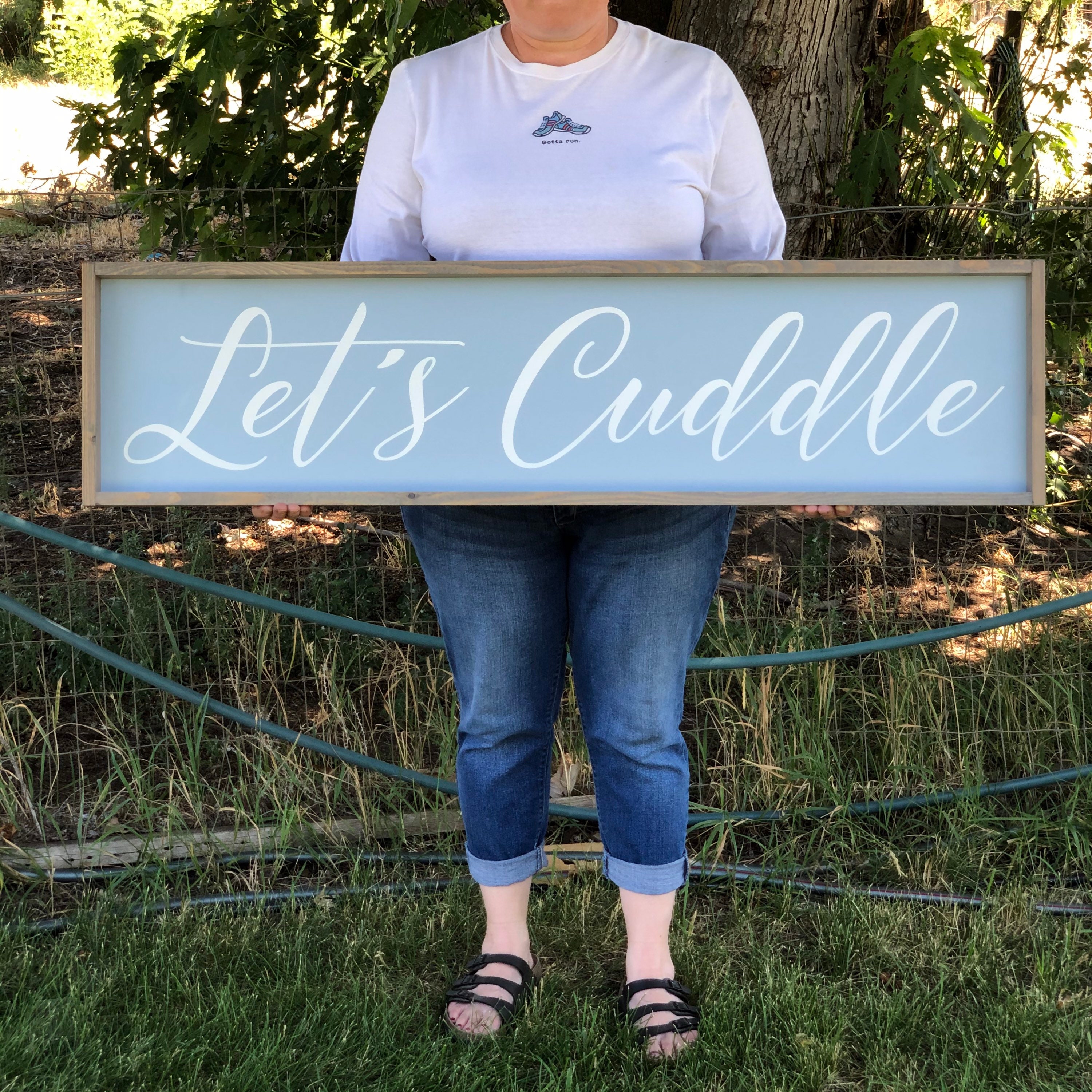 Let's Cuddle Sign Couple Gift Idea rustic Farmhouse Decor - Etsy