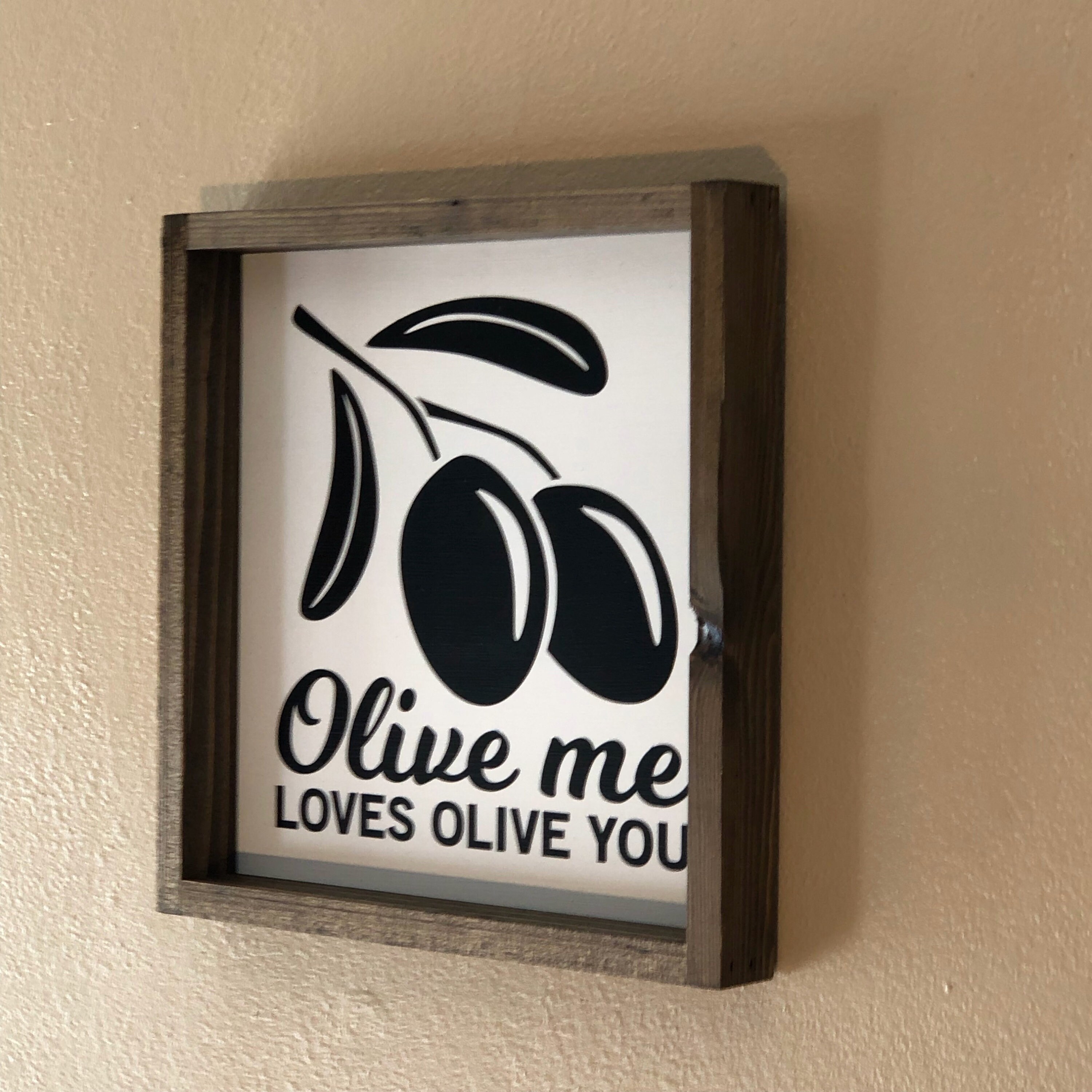 Olive Me Loves Olive You Wood Sign rustic Farmhouse Sign - Etsy