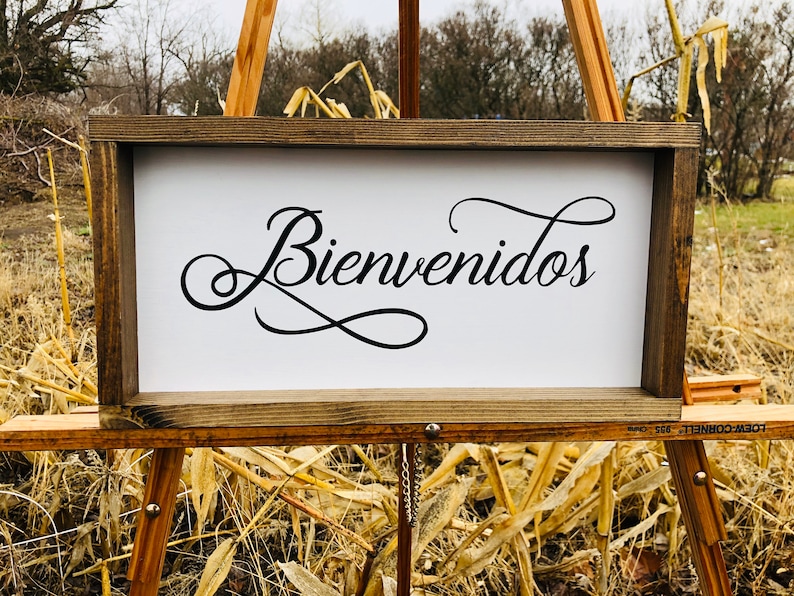 Bienvenidos Spanish Welcome Wood Sign rustic Farmhouse - Etsy