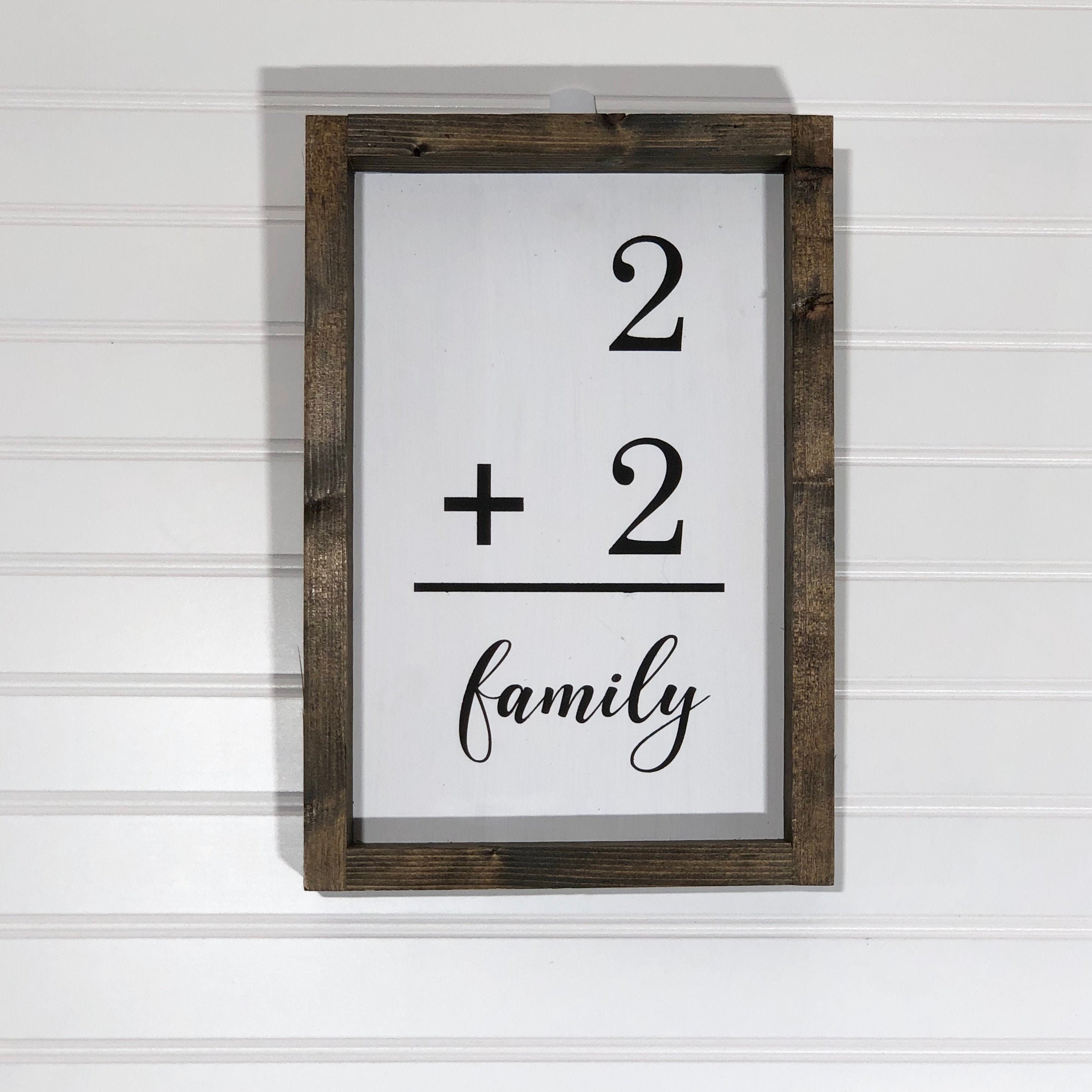 Custom Family Sign, Number of Adults Plus the Number of Kids Equals ...