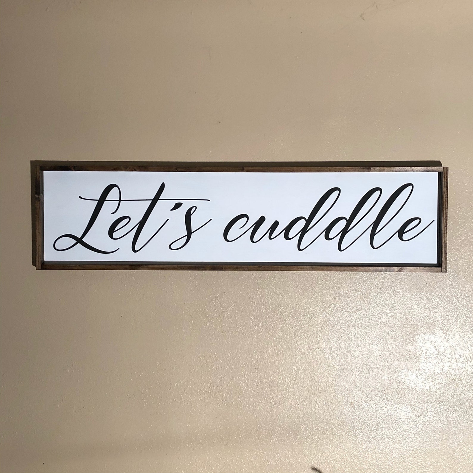 Let's Cuddle Sign Couple Gift Idea rustic Farmhouse Decor - Etsy