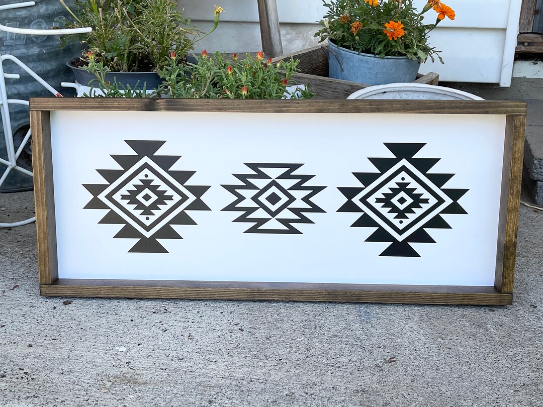 Aztec Wall Art, Farmhouse Decor, Native American Wall Art, Southwestern ...