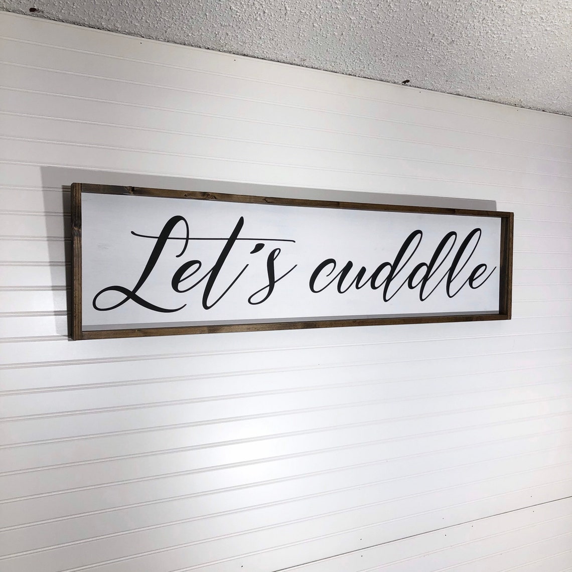 Let's Cuddle Sign Couple Gift Idea rustic Farmhouse Decor - Etsy
