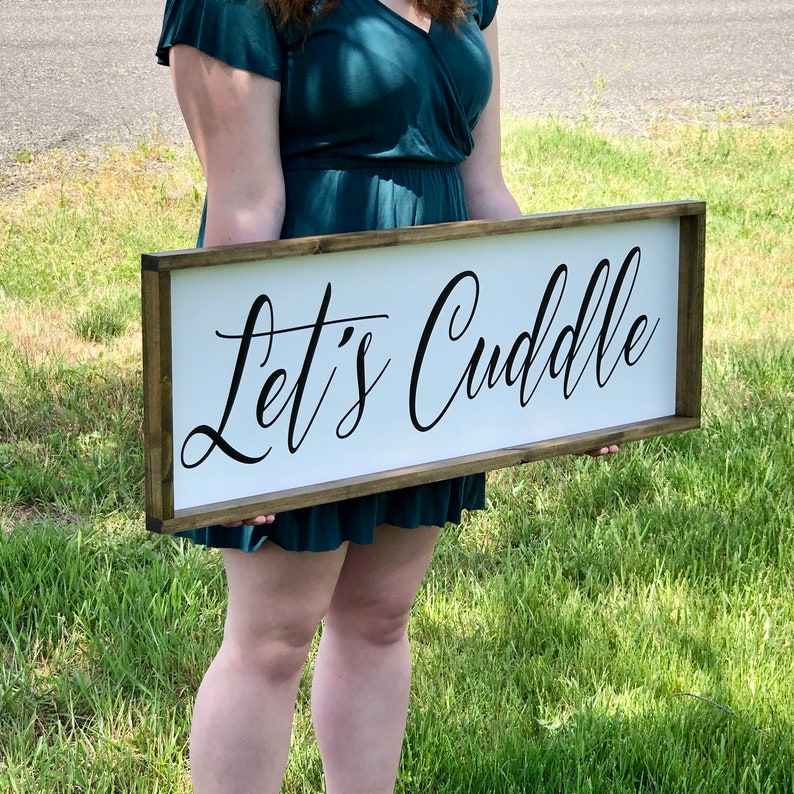 Let's Cuddle Sign Couple Gift Idea rustic Farmhouse Decor - Etsy