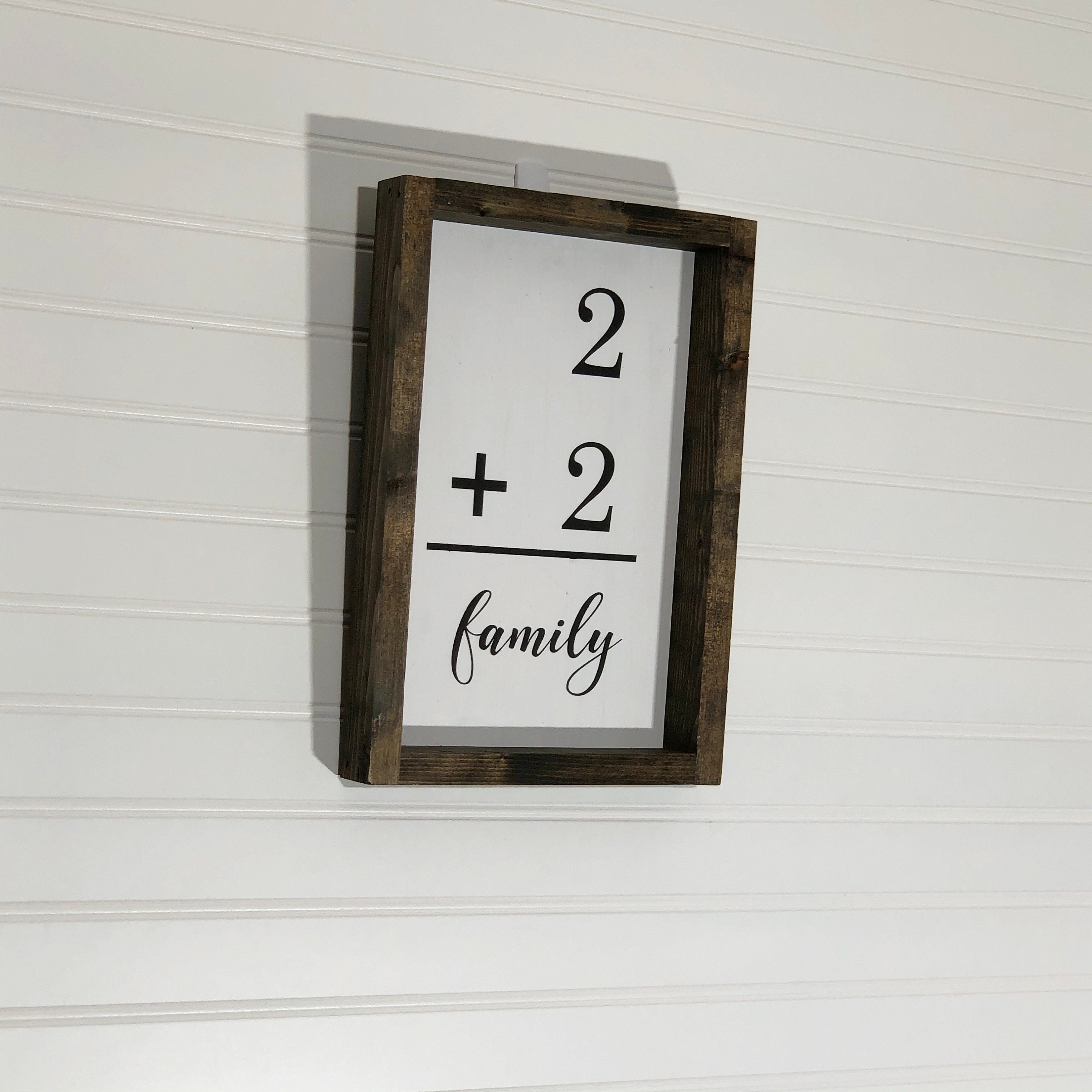 Custom Family Sign, Number of Adults Plus the Number of Kids Equals ...