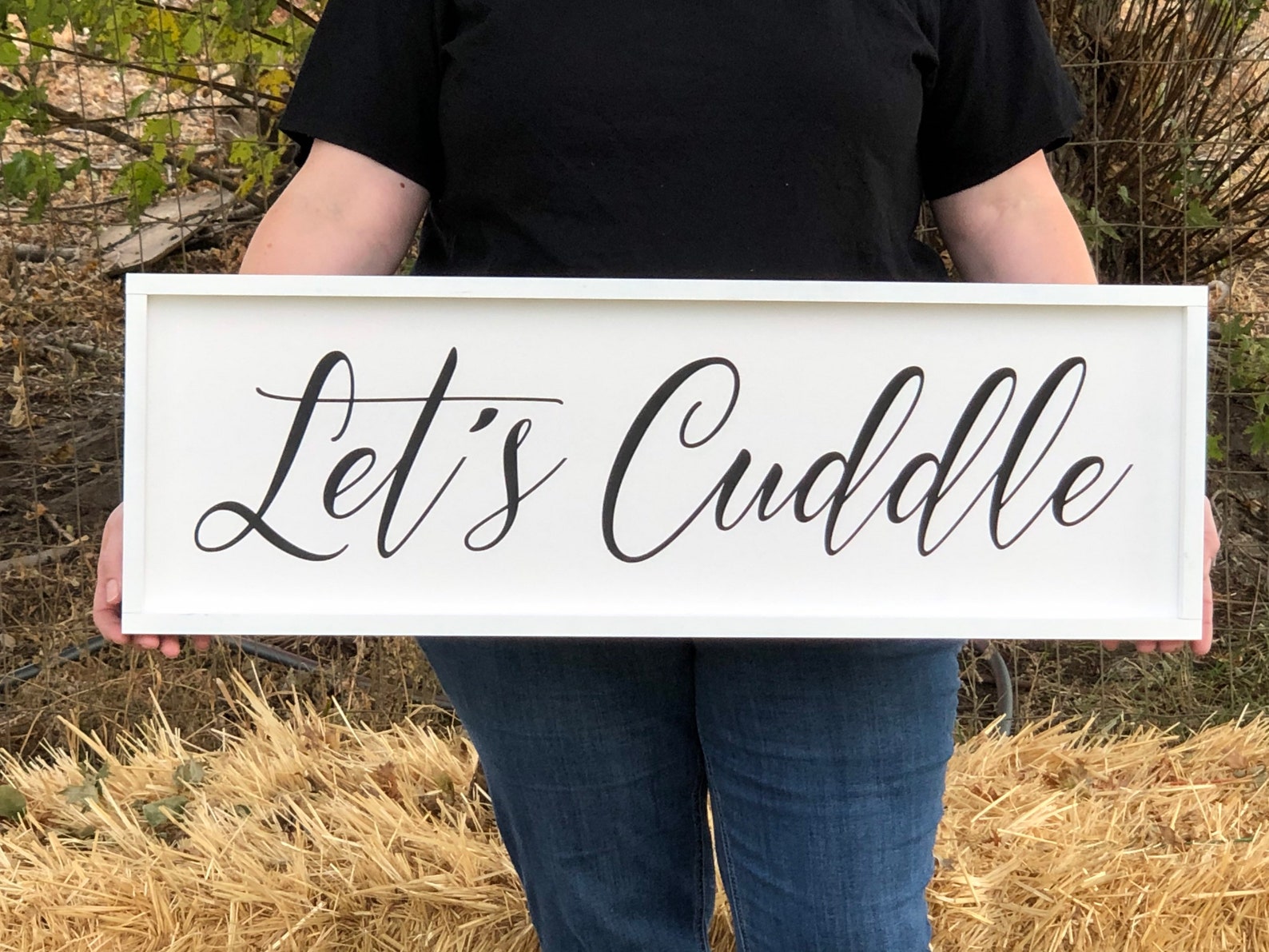 Let's Cuddle Sign Couple Gift Idea rustic Farmhouse Decor - Etsy