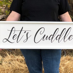 Let's Cuddle Sign Couple Gift Idea |rustic Farmhouse Decor | 3 Sizes ...