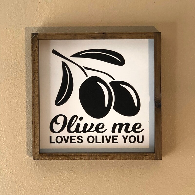 Olive You Sign - Etsy