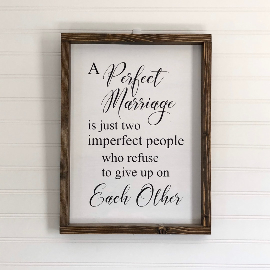 A Perfect Marriage | Wood Sign |rustic Farmhouse Decor | Two Sizes ...