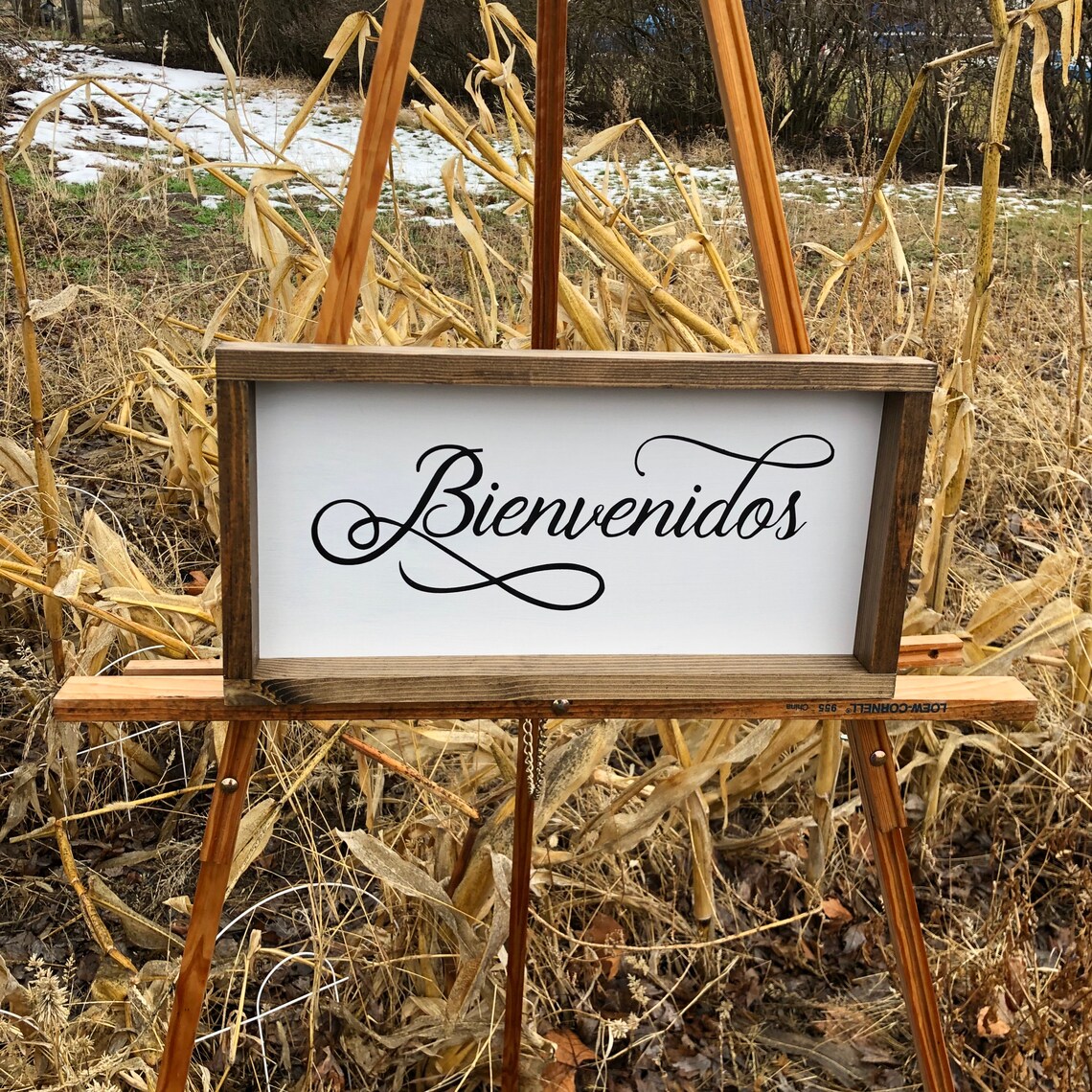 Bienvenidos | Spanish Welcome | Wood Sign |rustic Farmhouse Sign | 8” X ...