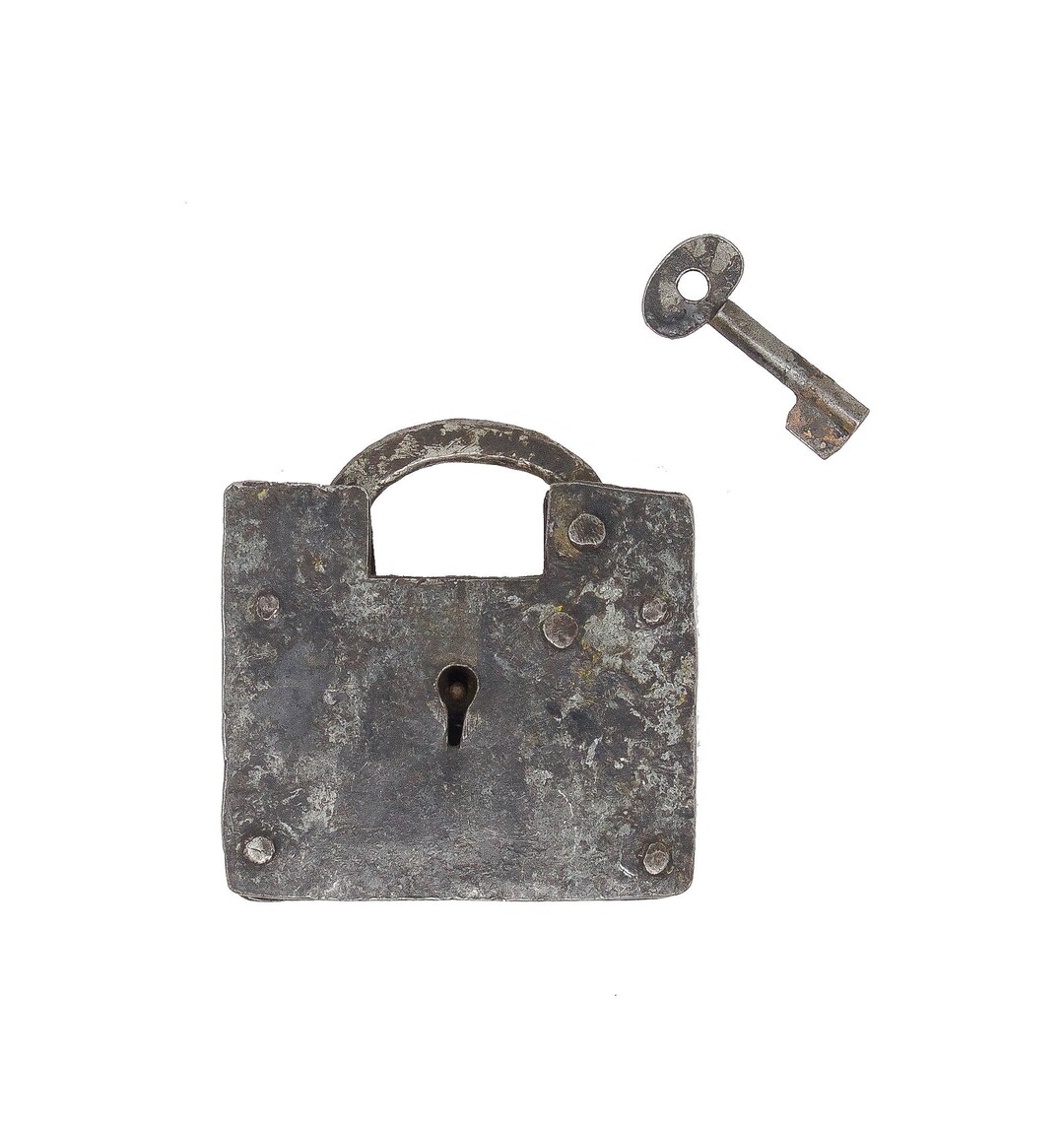 Antique Rustic Metal Paperweight Lock Vintage Metal Locks Rustic ...