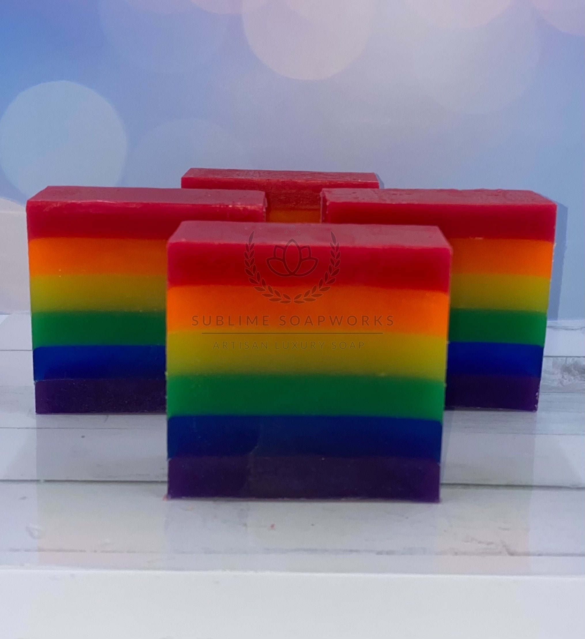 Pride Rainbow Soap 1 Bar Bergamot Grapefruit Scent - Etsy España