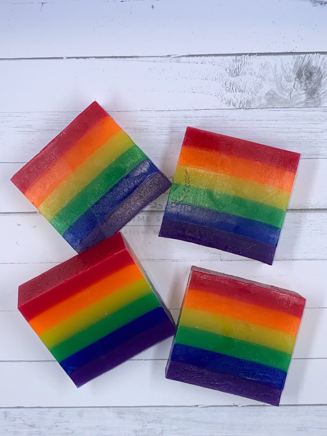 Pride Rainbow Soap 1 Bar Bergamot Grapefruit Scent - Etsy España