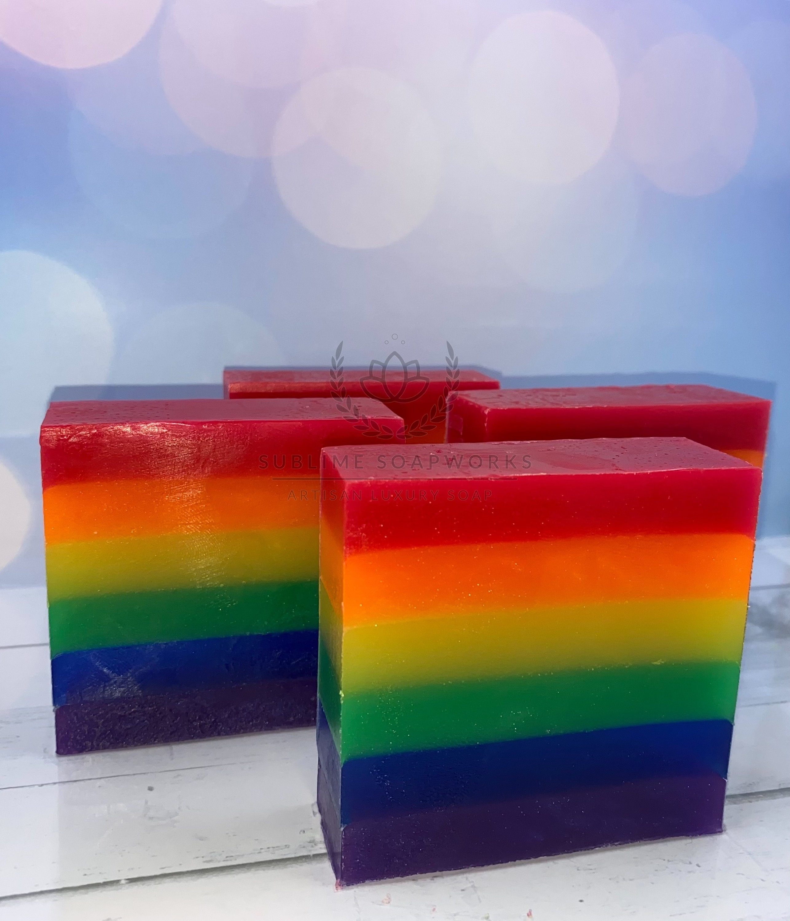 Pride Rainbow Soap 1 Bar Bergamot Grapefruit Scent - Etsy España