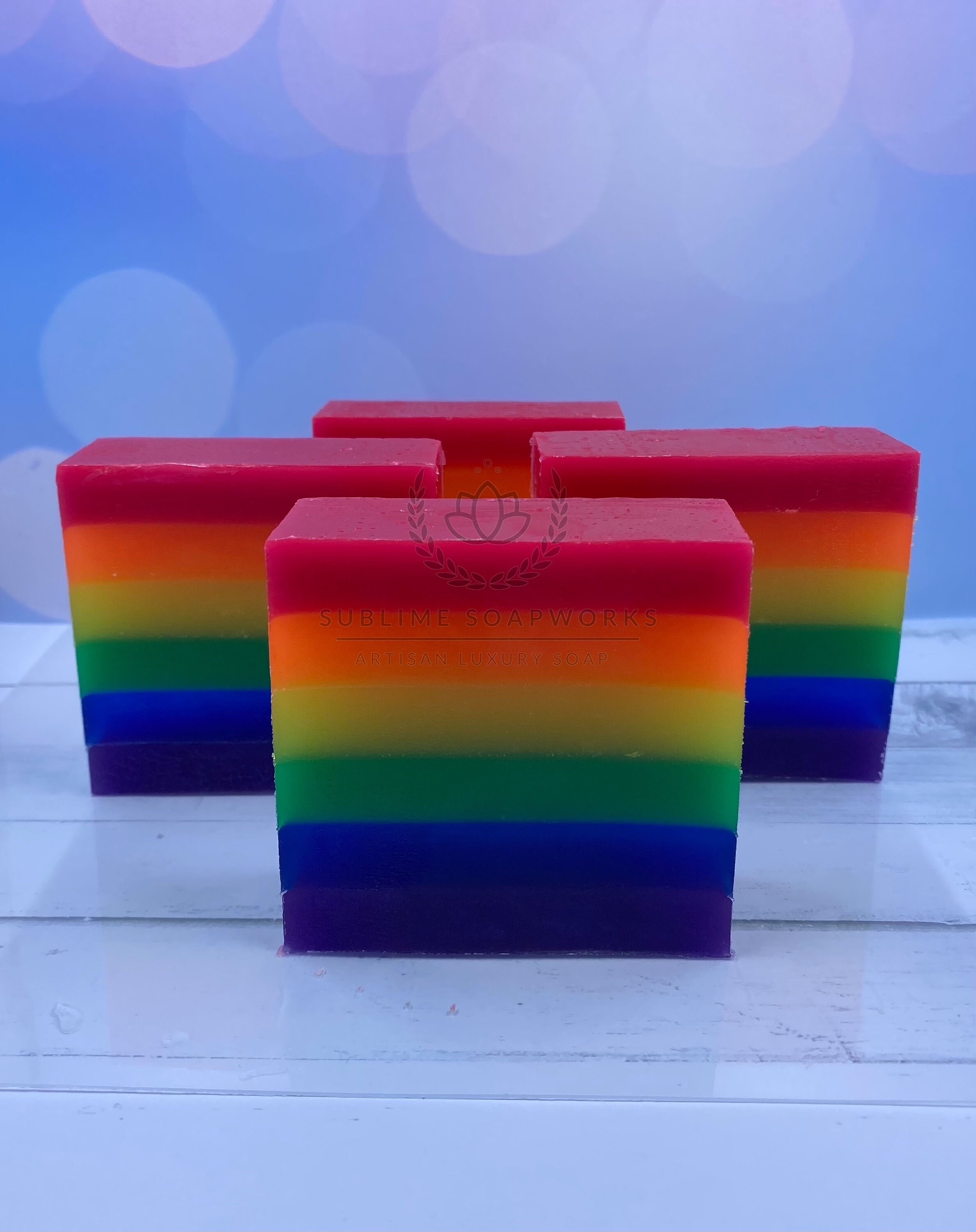 Pride Rainbow Soap 1 Bar Bergamot Grapefruit Scent - Etsy España